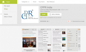 CPPR Goes Digital - Mobile Application launched! - Centre for Public ...
