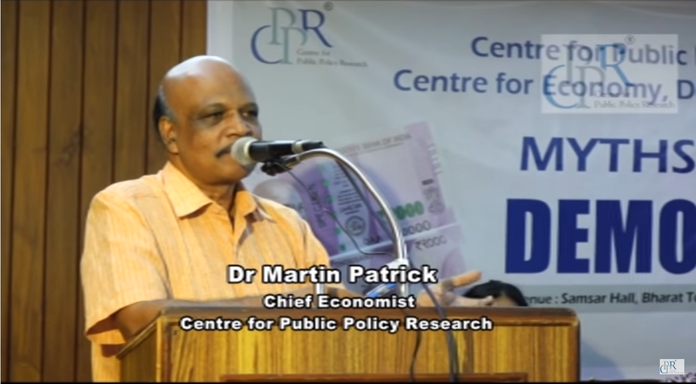 "Demonetization in India is conceptually flawed": Dr Martin Patrick ...