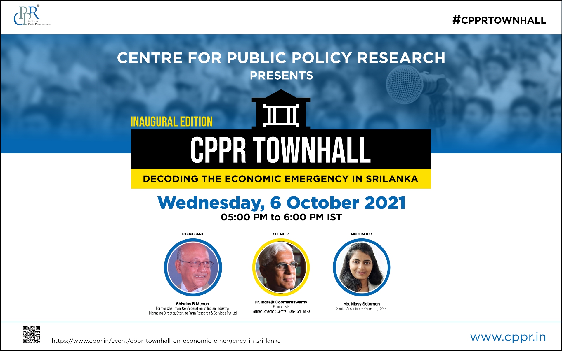 CPPR TOWNHALL on Decoding the Economic Emergency in Sri Lanka - Centre for Public Policy ...