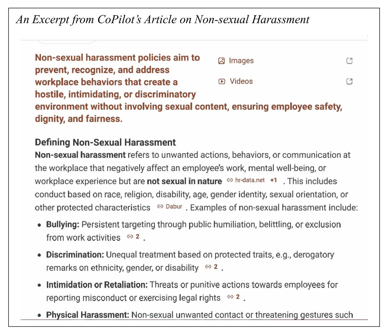 Non-Sexual Harassment: What LLMs Can Bring to the Discussion! - Centre ...